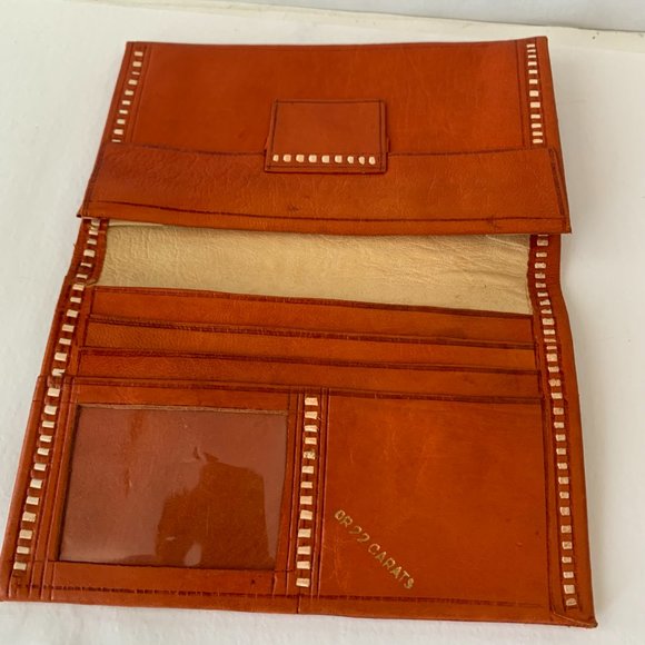 Florentine | Bags | Vintage Florentine 22k Gold Accented Leather Bifold ...